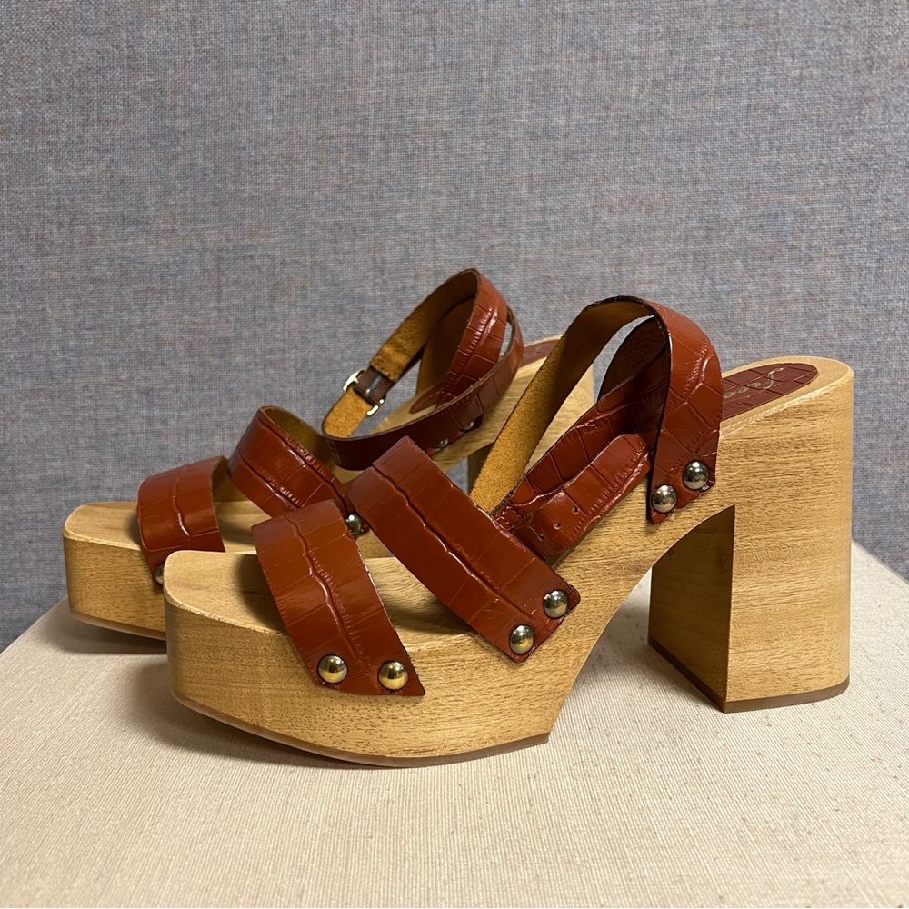 Free People Mallory Clog Platform Brown Sandals Sz 40… - Gem